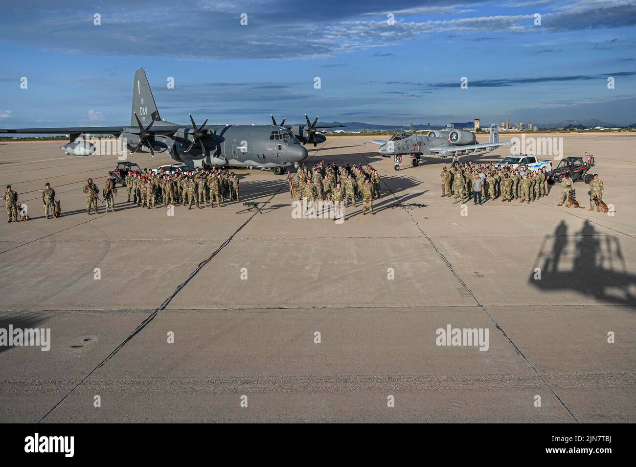 Members of the 355th Security Forces Squadron pose for a group photo at ...
