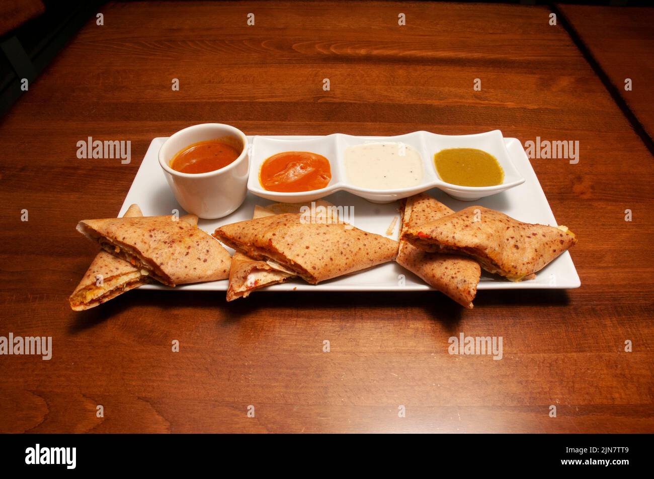 Traditional Indian or Chinese dish known as spring dosa Stock Photo - Alamy