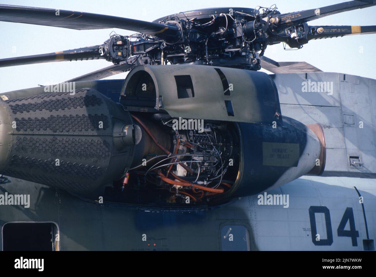 Engine on a USMC CH-53E Super Stallion Stock Photo - Alamy