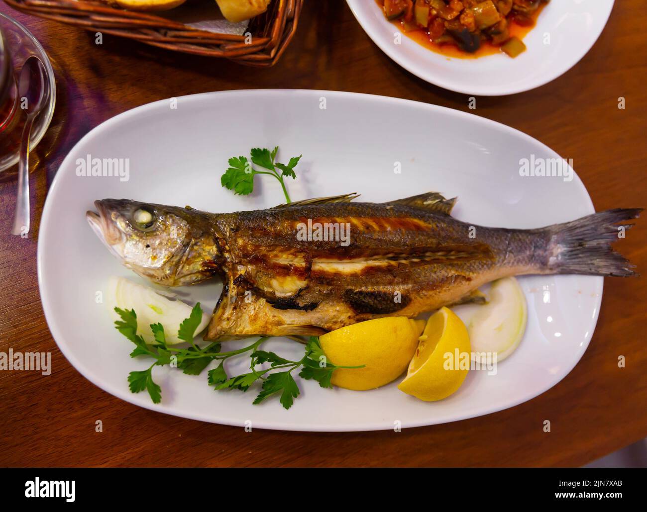 Turkish fish Seabass (Levrek Stock Photo - Alamy