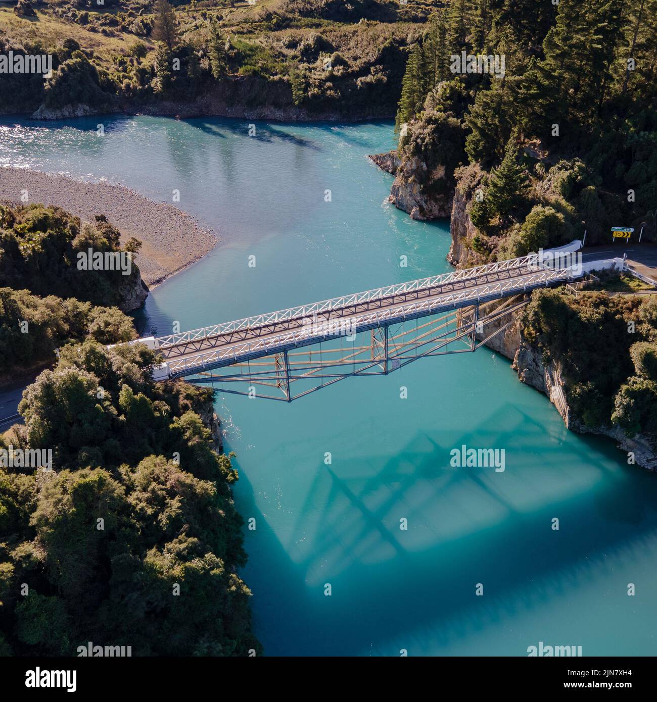 Aerial image of Rakaia River, New Zealand Stock Photo - Alamy