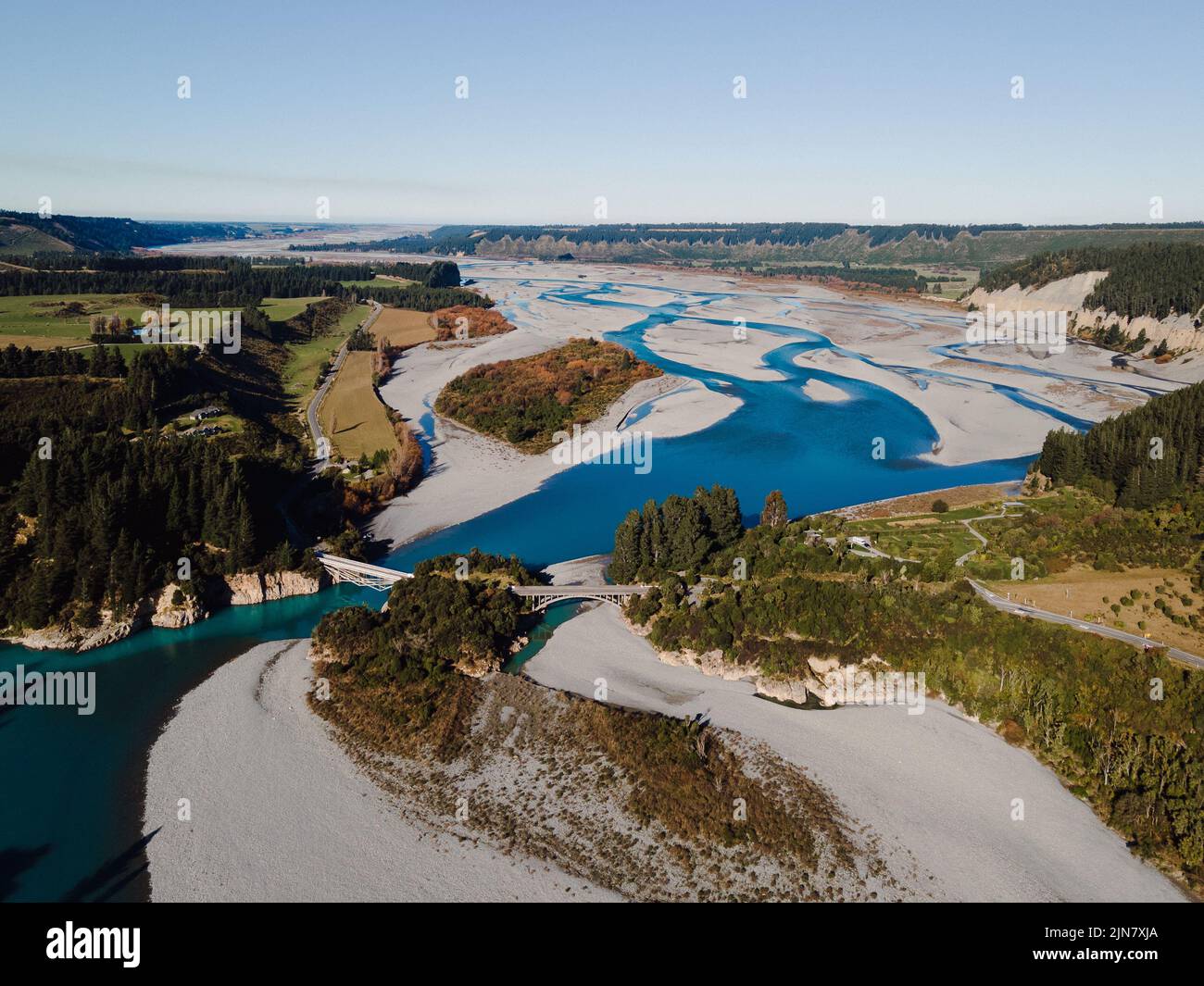 Rakaia river aerial hi-res stock photography and images - Alamy