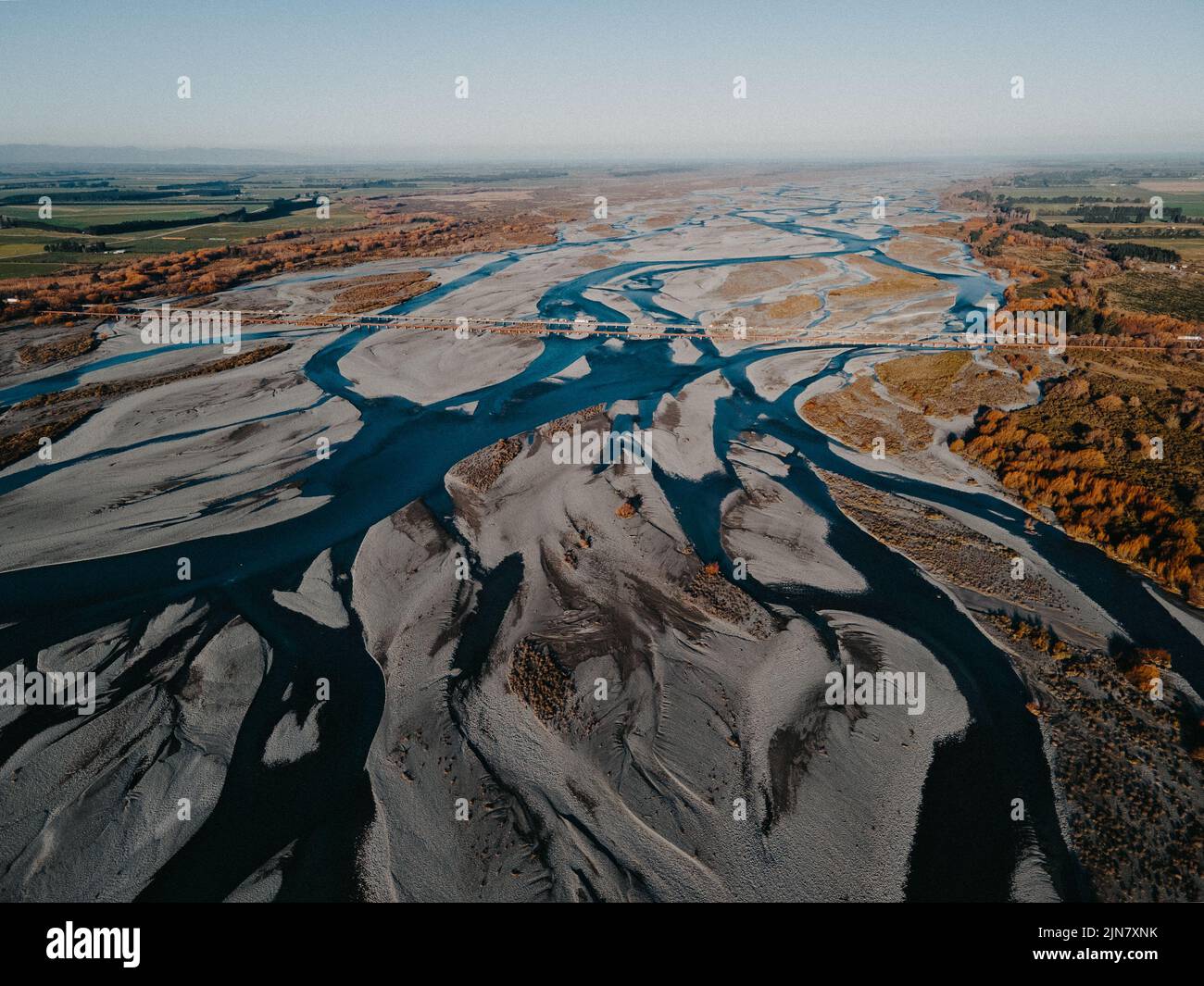 Aerial image of Rakaia River, New Zealand Stock Photo - Alamy