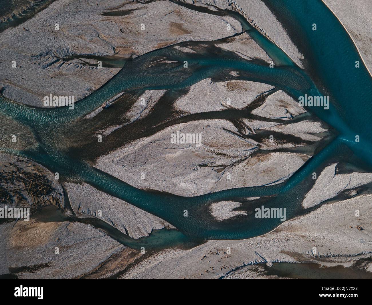 Aerial image of Rakaia River, New Zealand Stock Photo - Alamy