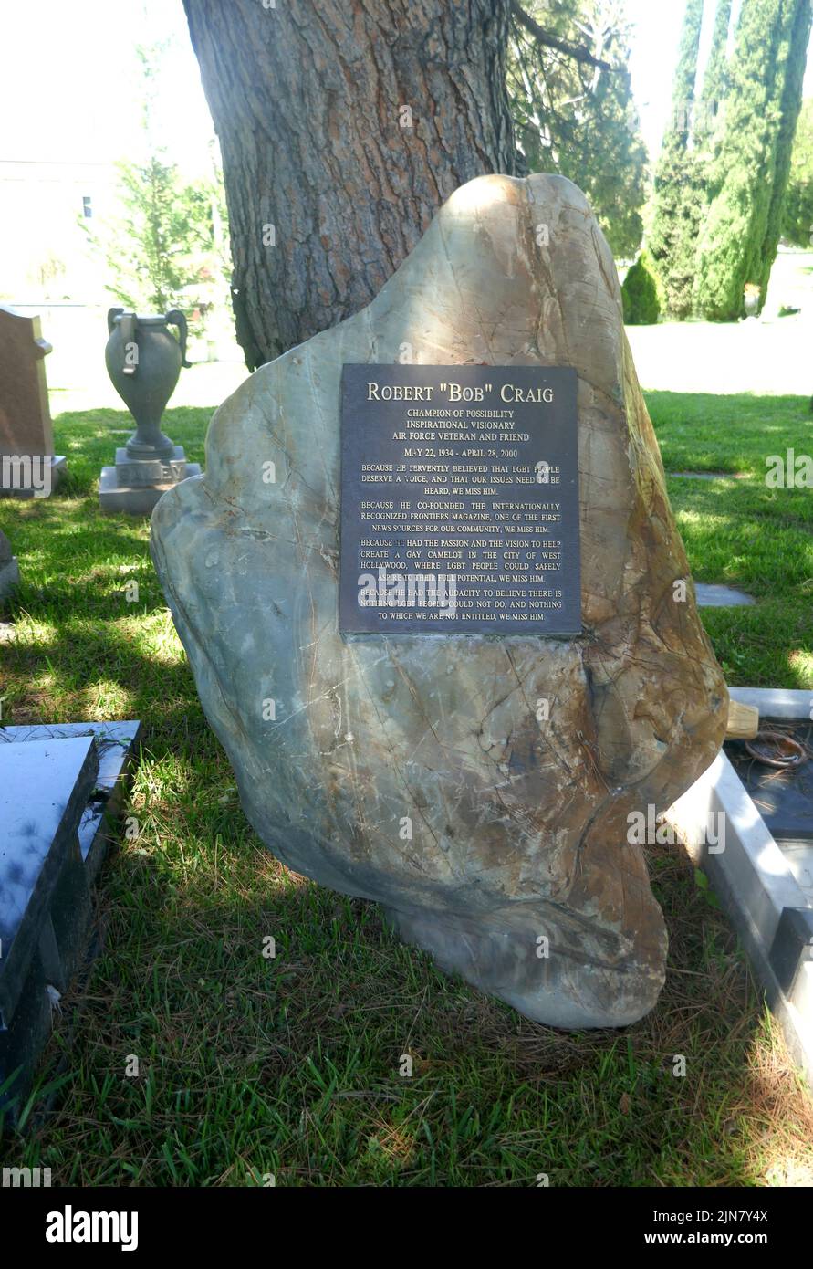 Los Angeles, California, USA 5th August 2022 Robert Craig's Grave at ...