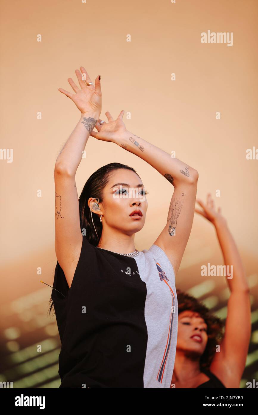 Rina Sawayama performs at the Twin Peaks Stage during the Outside Lands ...