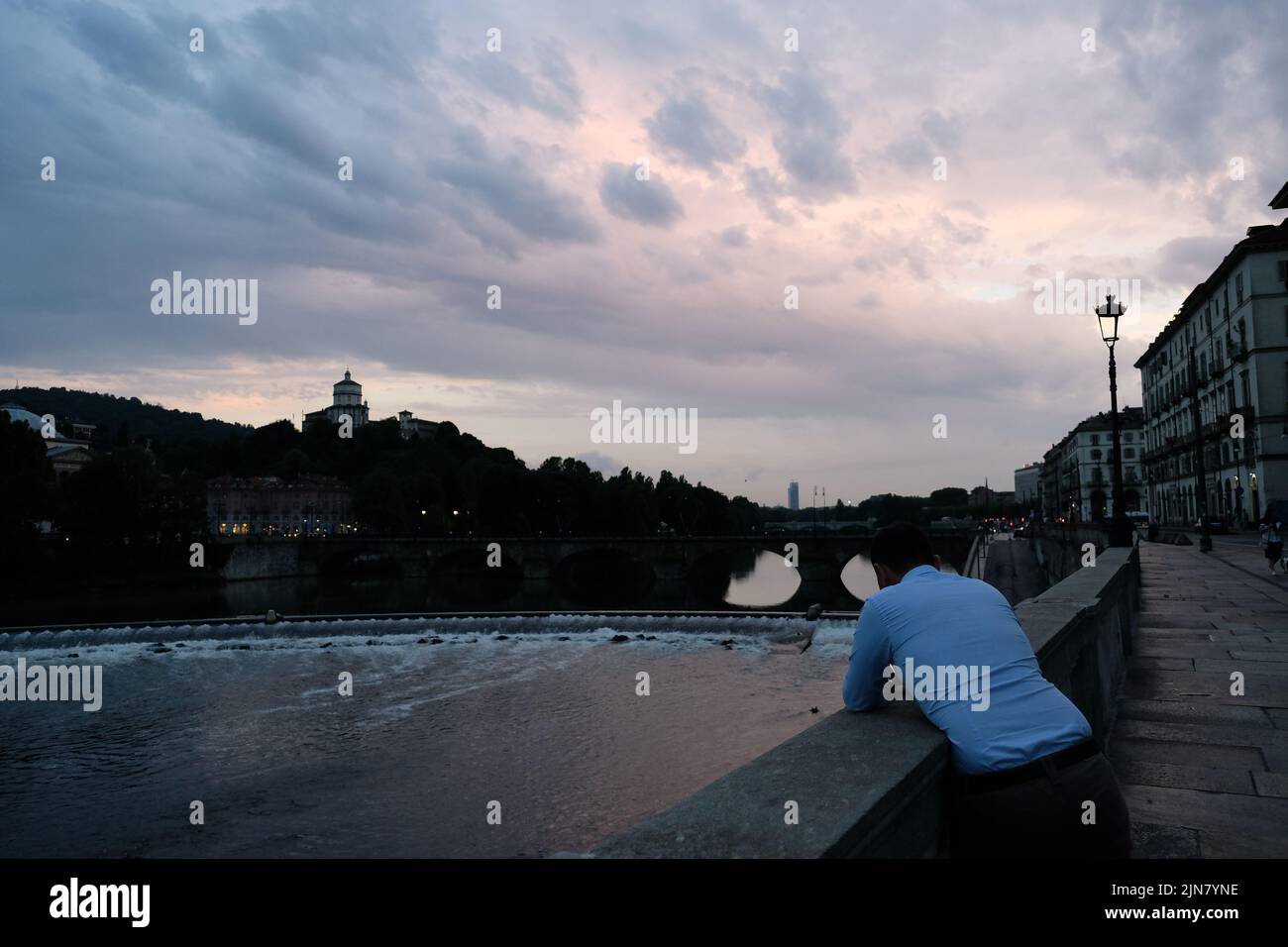 Banks of river Po Stock Photo - Alamy