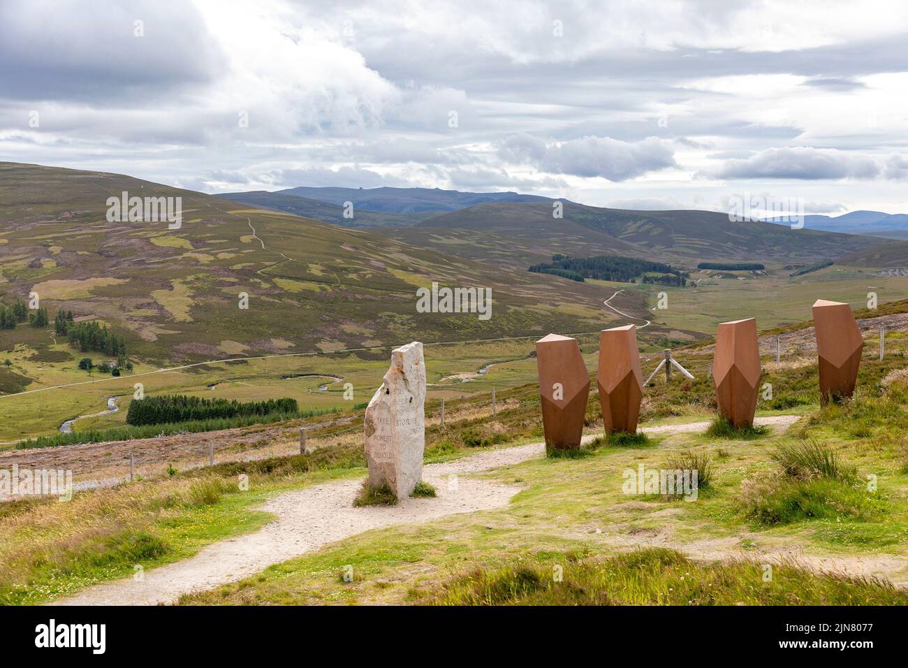 The Watchers art installation sculpture in the Cairngorms national park ...