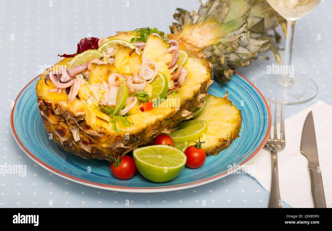 Image of stuffed pineapple Stock Photo - Alamy