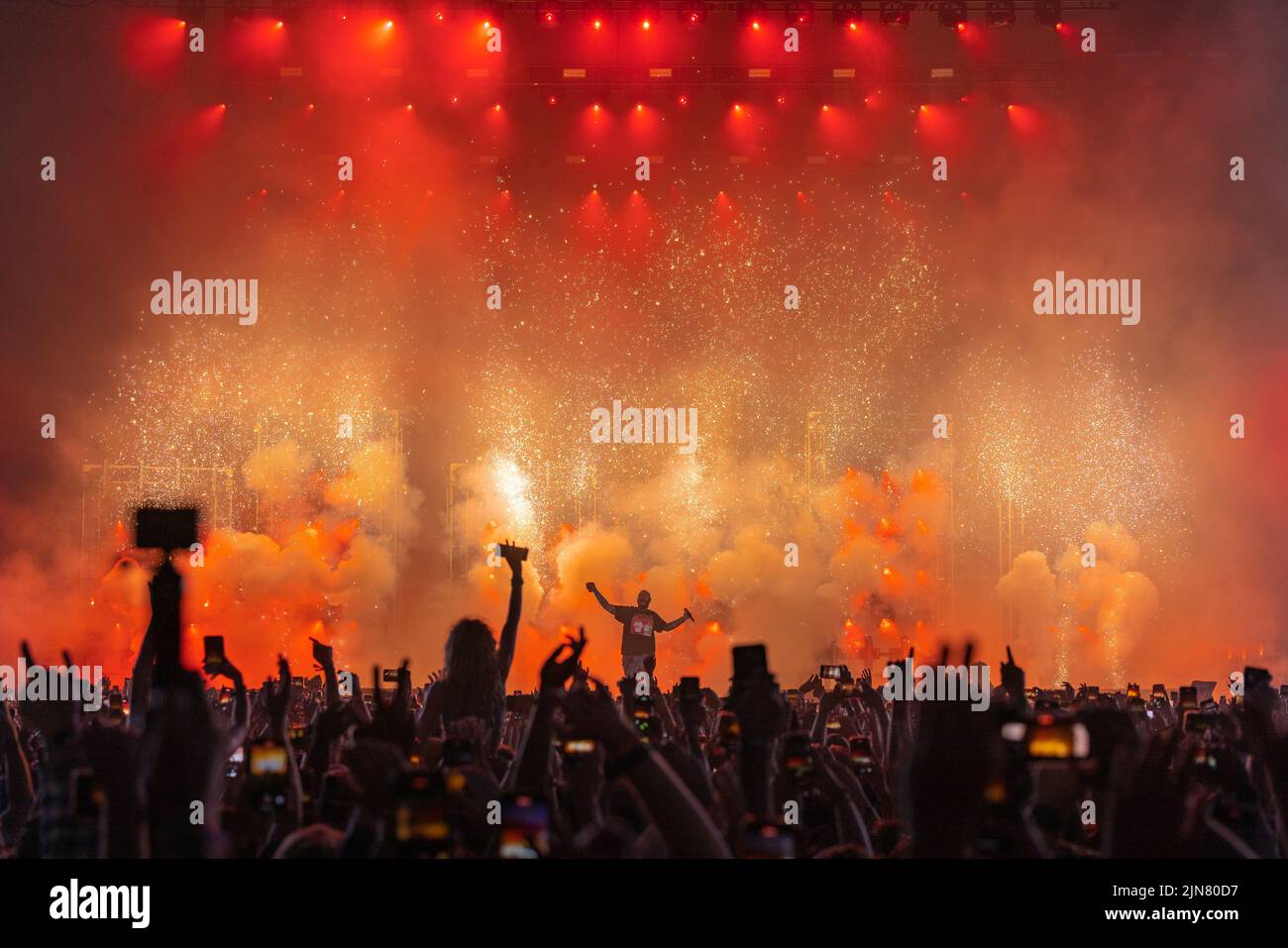 Post Malone performs at the Lands End Stage during the Outside Lands ...