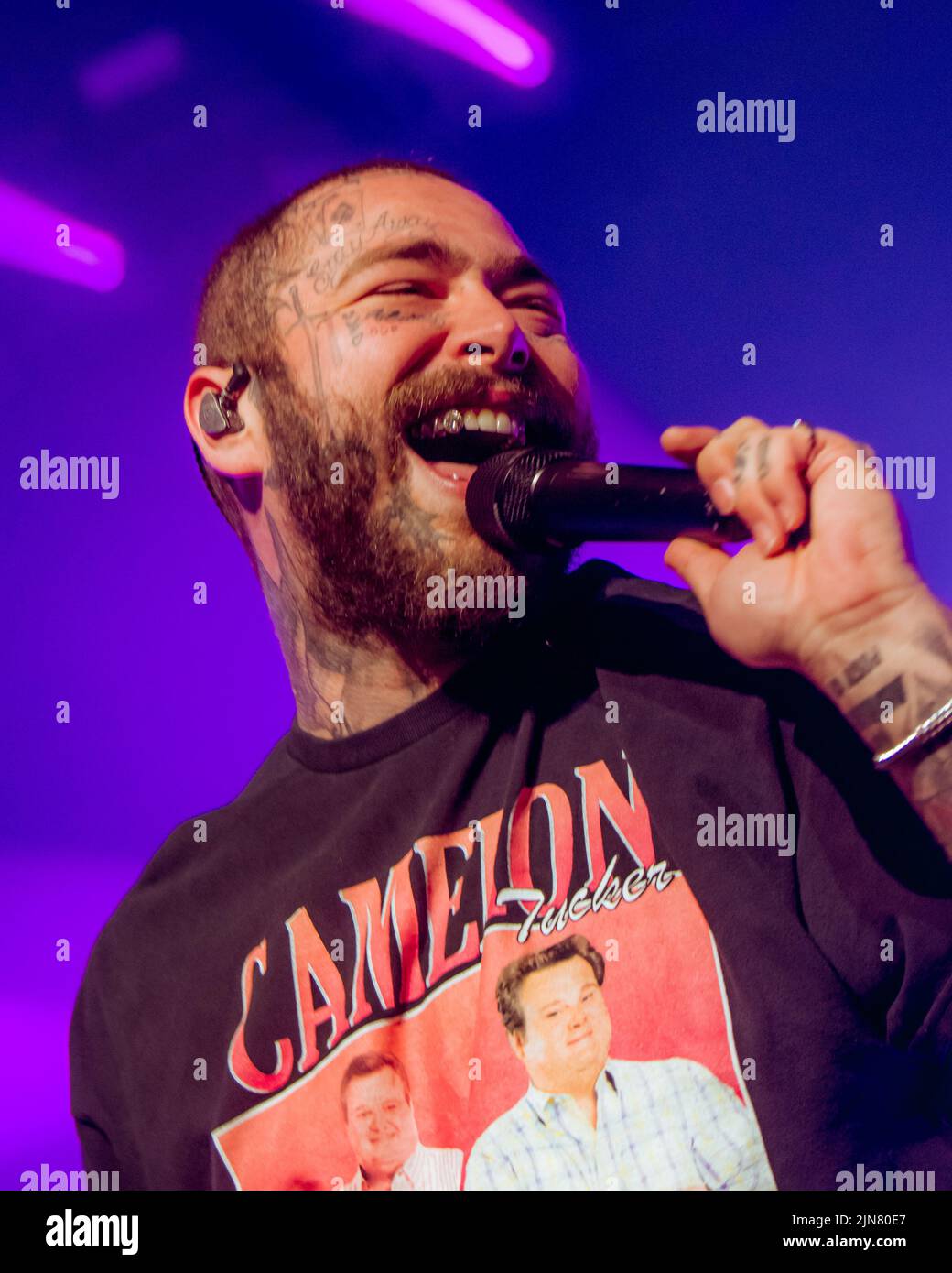 Post Malone performs at the Lands End Stage during the Outside Lands ...