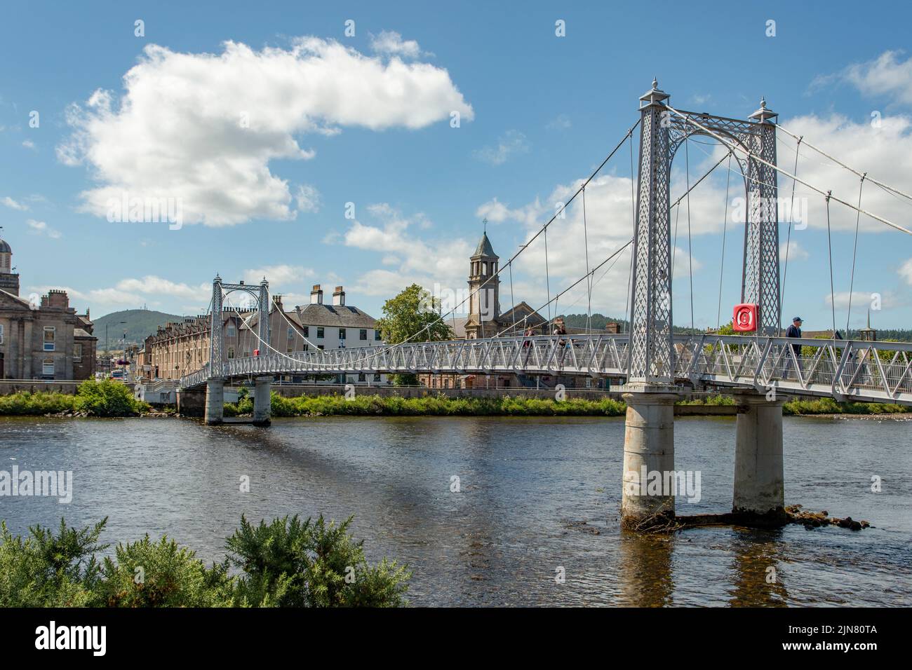 Ness Suspension Bridge, Inverness, Highland, Scotland Stock Photo - Alamy
