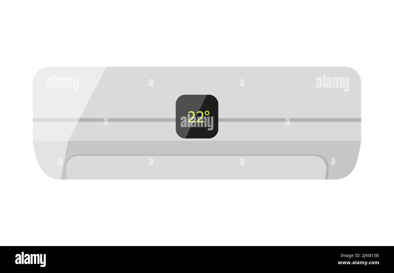 Air conditioner wall indoor display equipment white flat. Modern ...