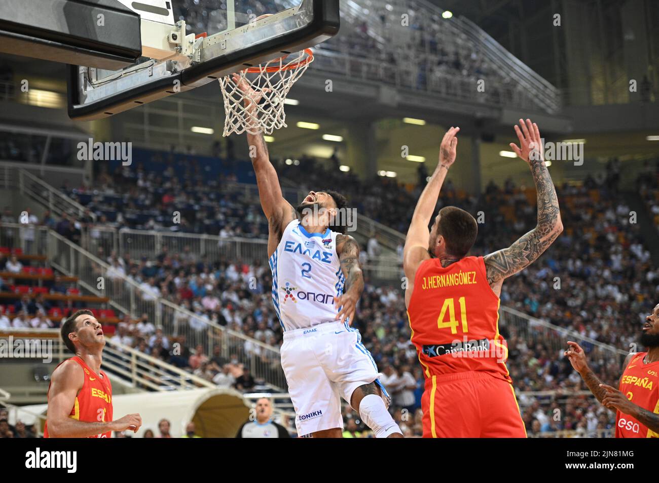 Athens, Lombardy, Greece. 9th Aug, 2022. TYLER DORSEY #2 of Greek ...