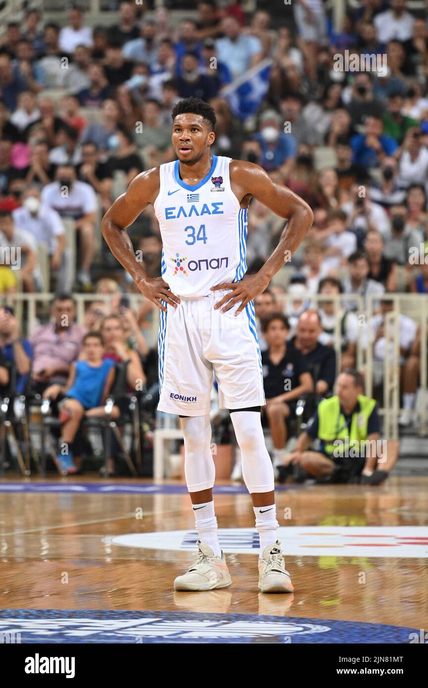 Athens, Lombardy, Greece. 9th Aug, 2022. GIANNIS ANTETOKOUNMPO #34 of ...