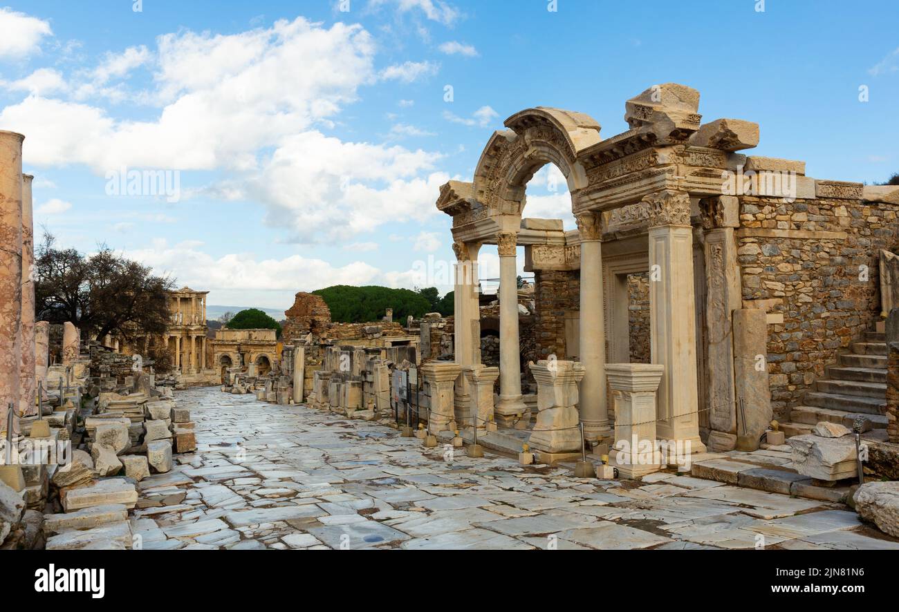 Temple of Hadrian. Ephesus Archaeological Site. Turkey Stock Photo - Alamy