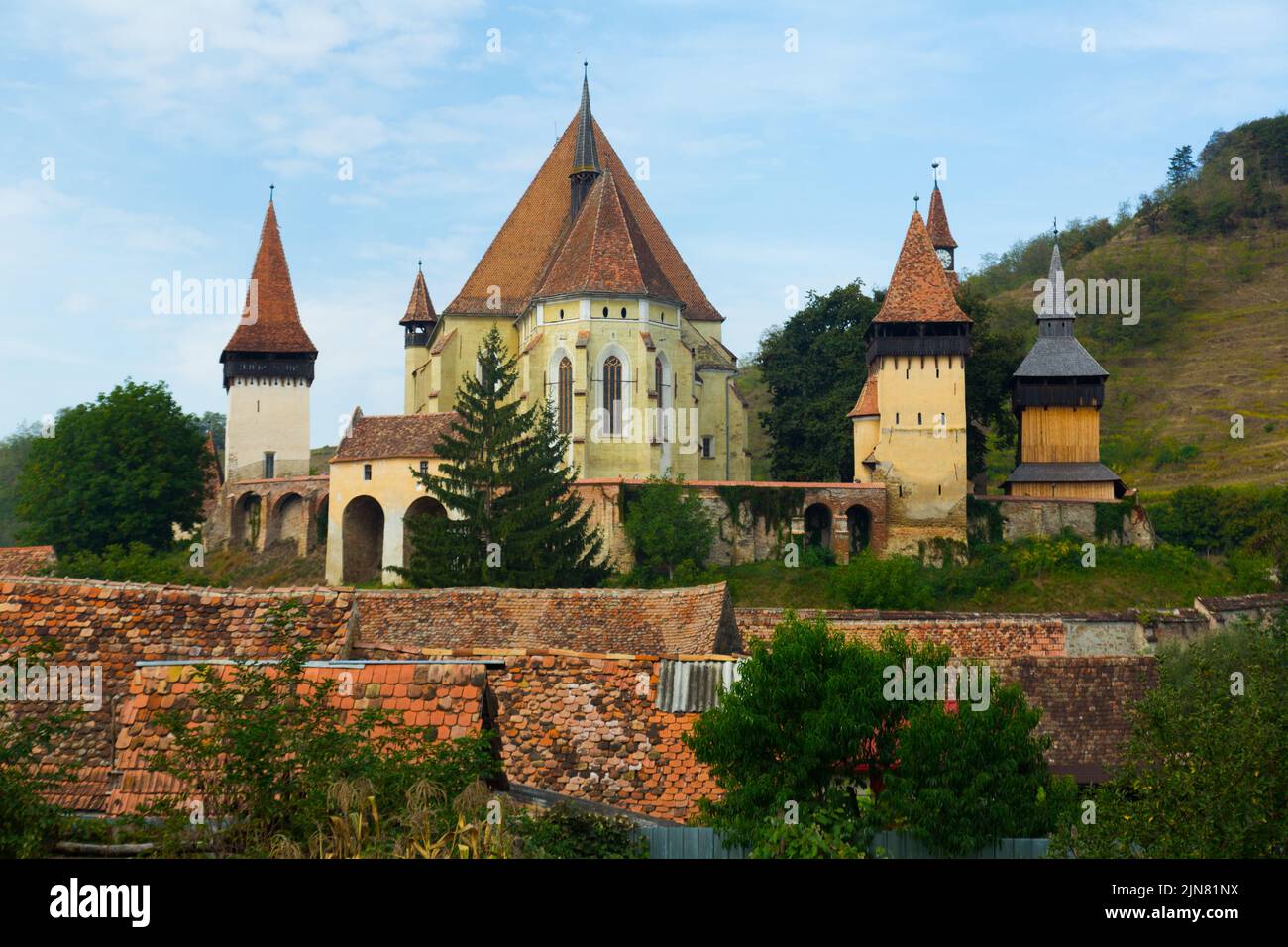 Church Fortification in Biertan is architecture landmark Stock Photo ...