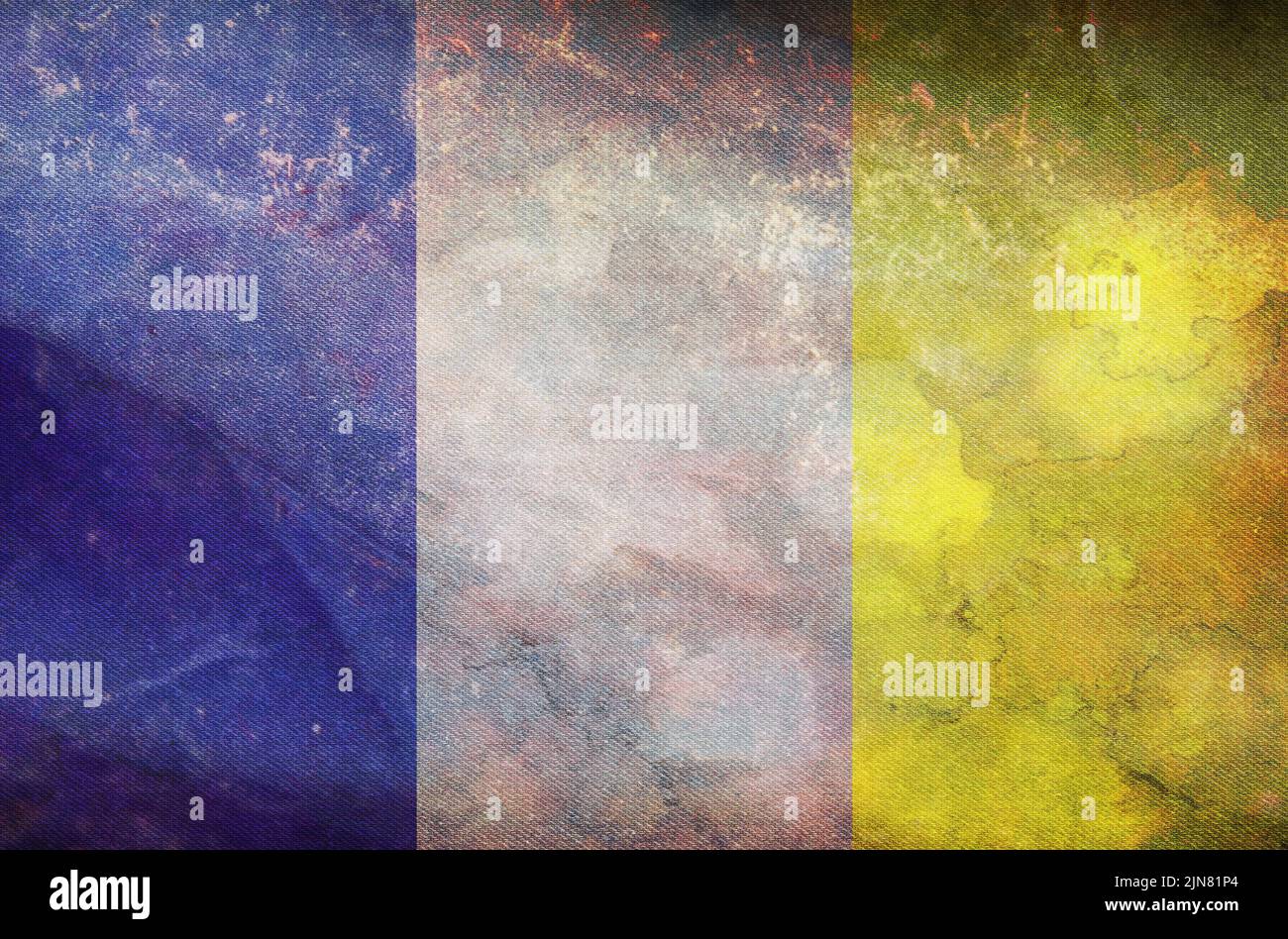 Top view of retro flag Ath , Belgium with grunge texture. Belgian ...