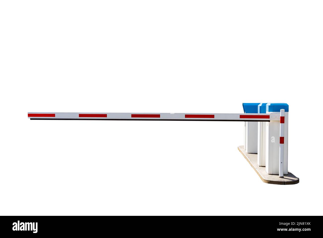 Road Barrier isolated over white background Stock Photo - Alamy