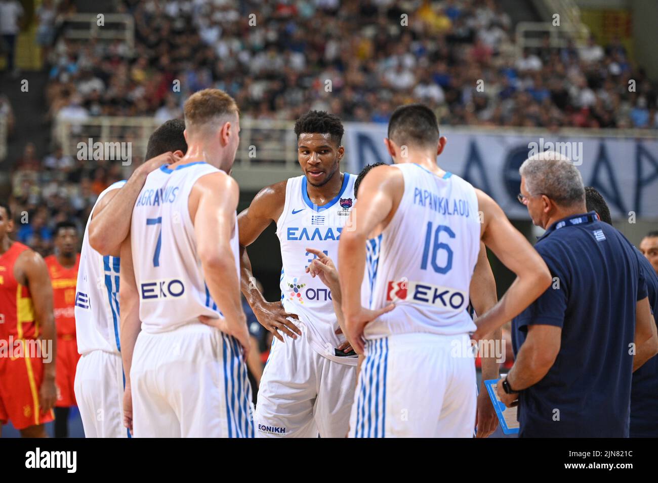 Athens, Lombardy, Greece. 9th Aug, 2022. Greek National Basketball Team ...