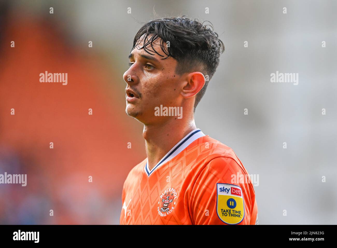 Charlie Patino #28 of Blackpool during the game Stock Photo - Alamy