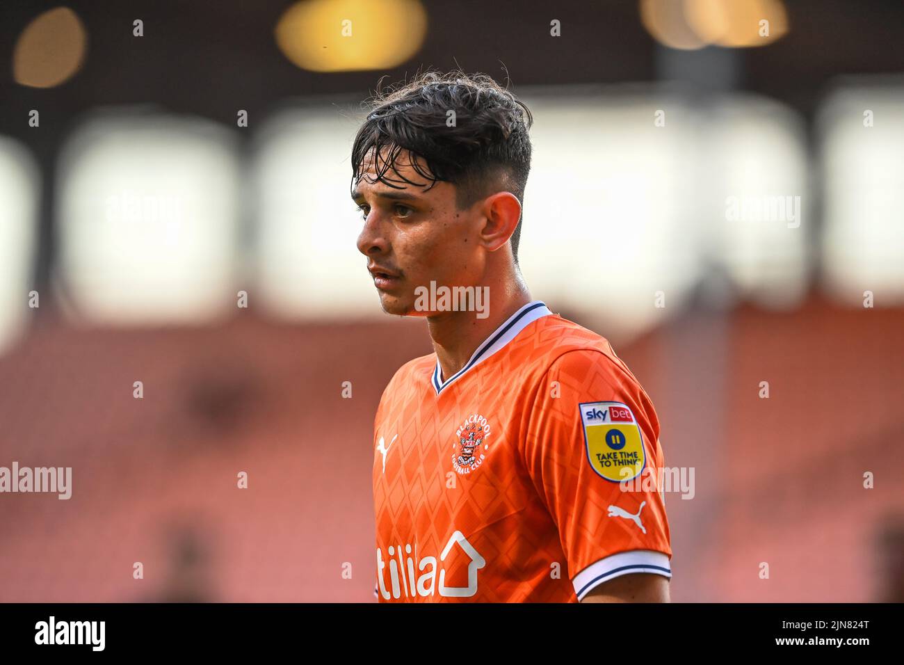 Charlie Patino #28 of Blackpool during the game Stock Photo - Alamy