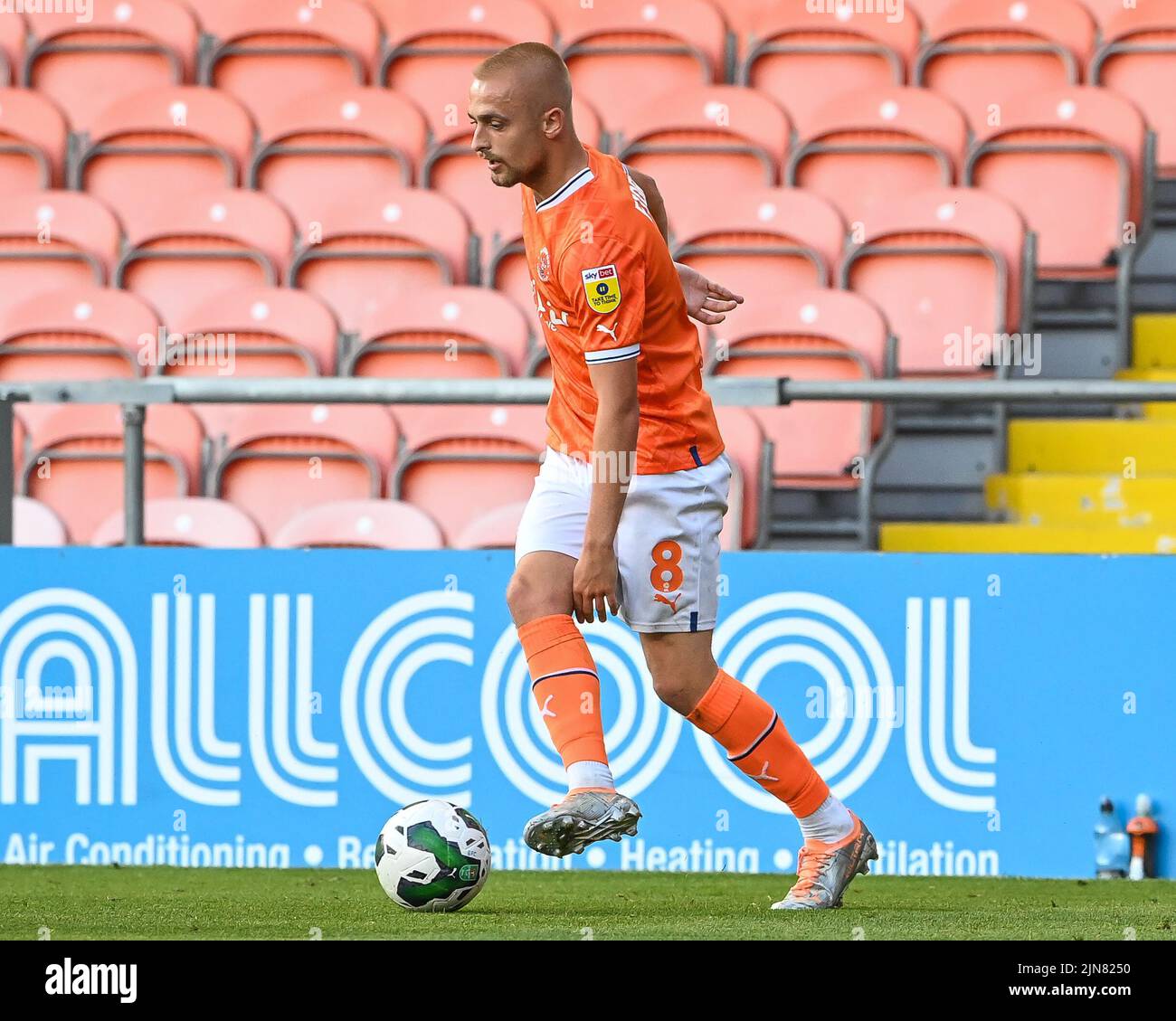 Lewis Fiorini #8 of Blackpool in action during the game Stock Photo - Alamy