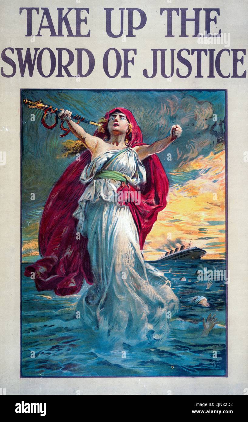 Take up the sword of justice (1915) Sinking of the Lusitania. World War ...