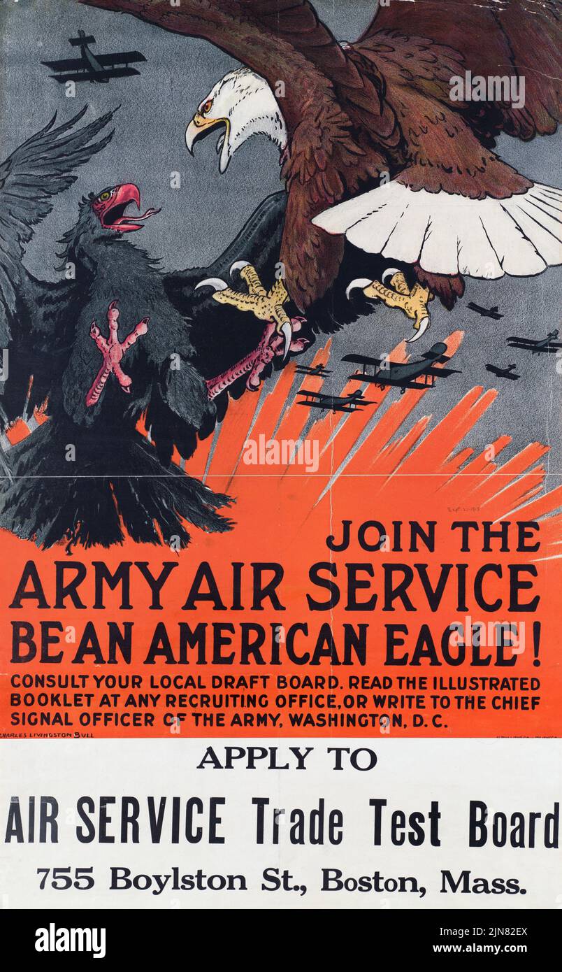 Join the army air service. Be an American eagle! (1918) American World ...