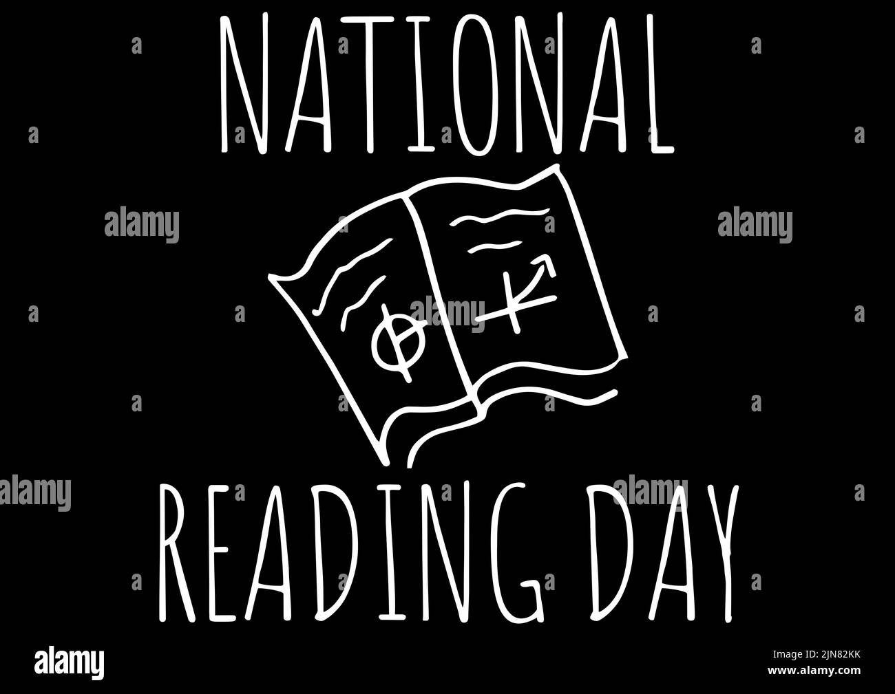 Composition of national reading day text over book icon on black ...