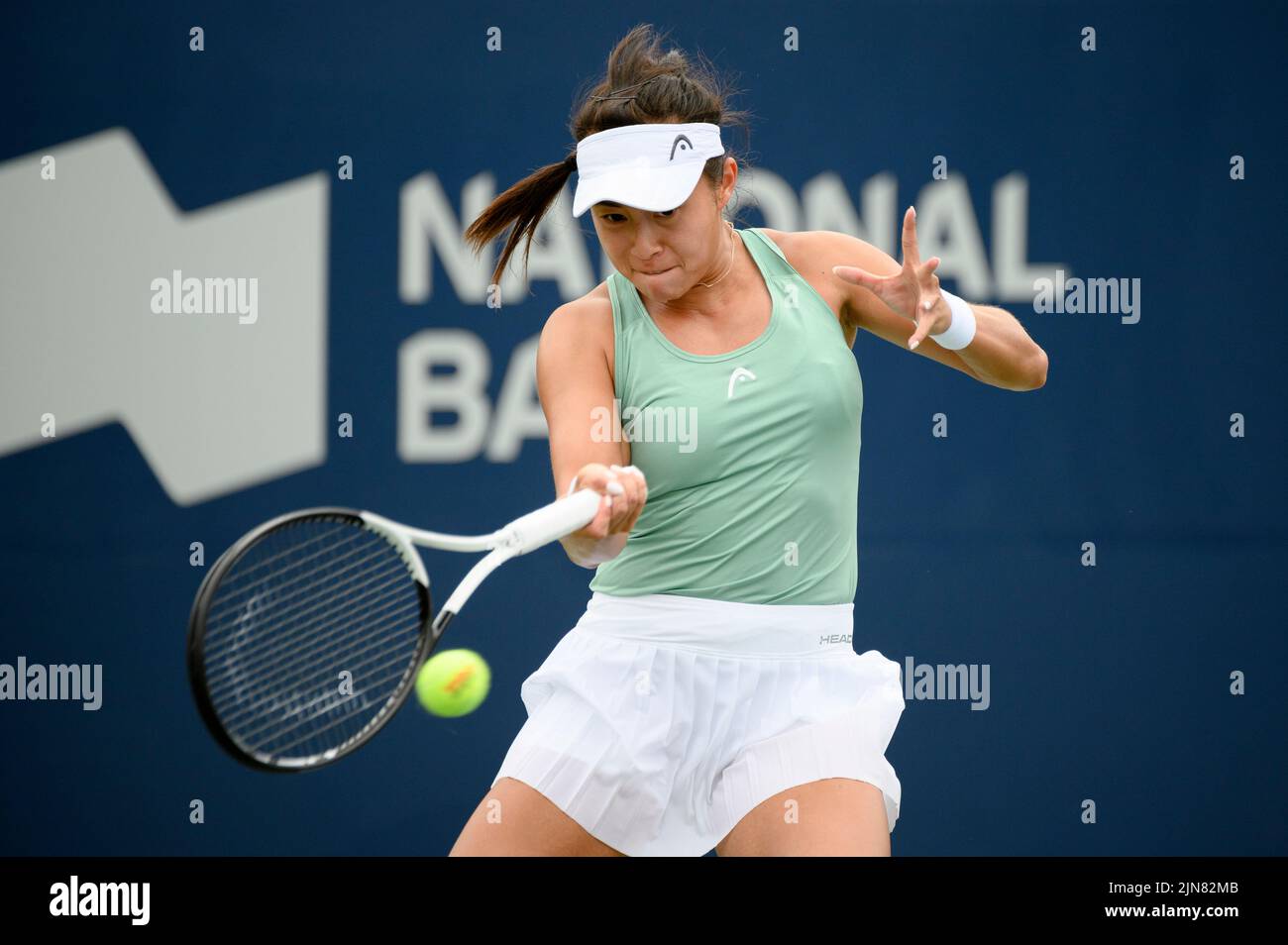 August 9, 2022, Toronto, ON, Canada: Carol Zhao, of Canada, returns the ...