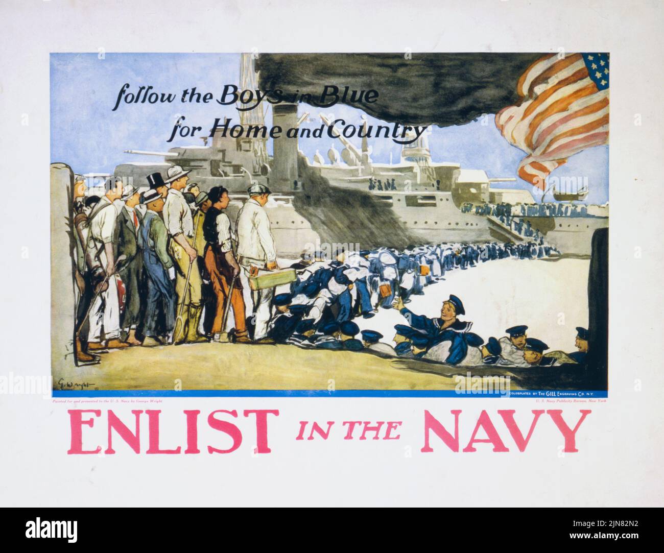 Enlist in the Navy follow the boys in blue for home and country ...