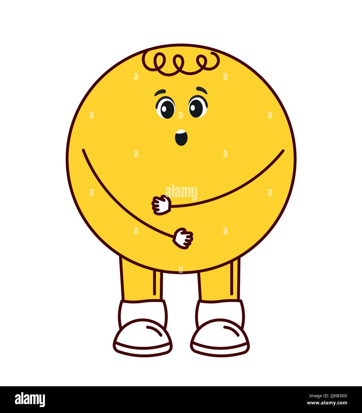 Funny yellow circle Stock Vector Image & Art - Alamy