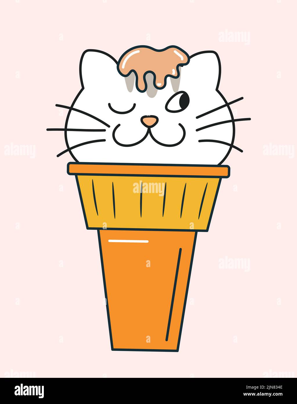 Animal outline fat cat Stock Vector Images - Alamy