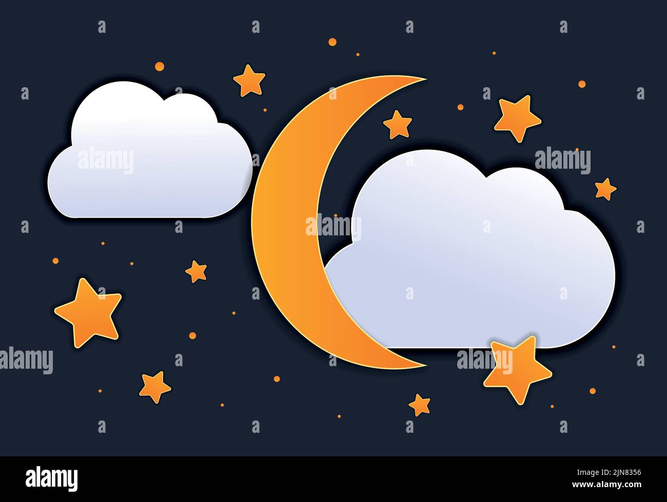 Moon with stars Stock Vector Image & Art - Alamy