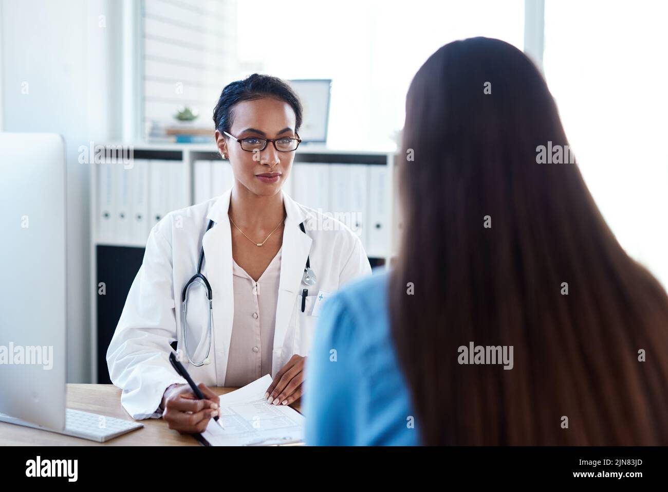 Listening is an important part of the diagnosing process. a young ...