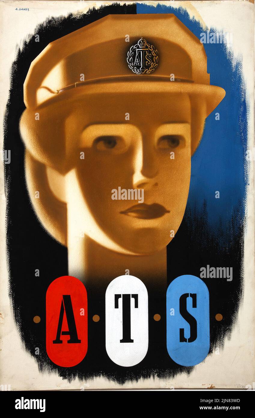 Vintage 1939 ww2 propaganda recruitment poster for ats hi-res stock ...