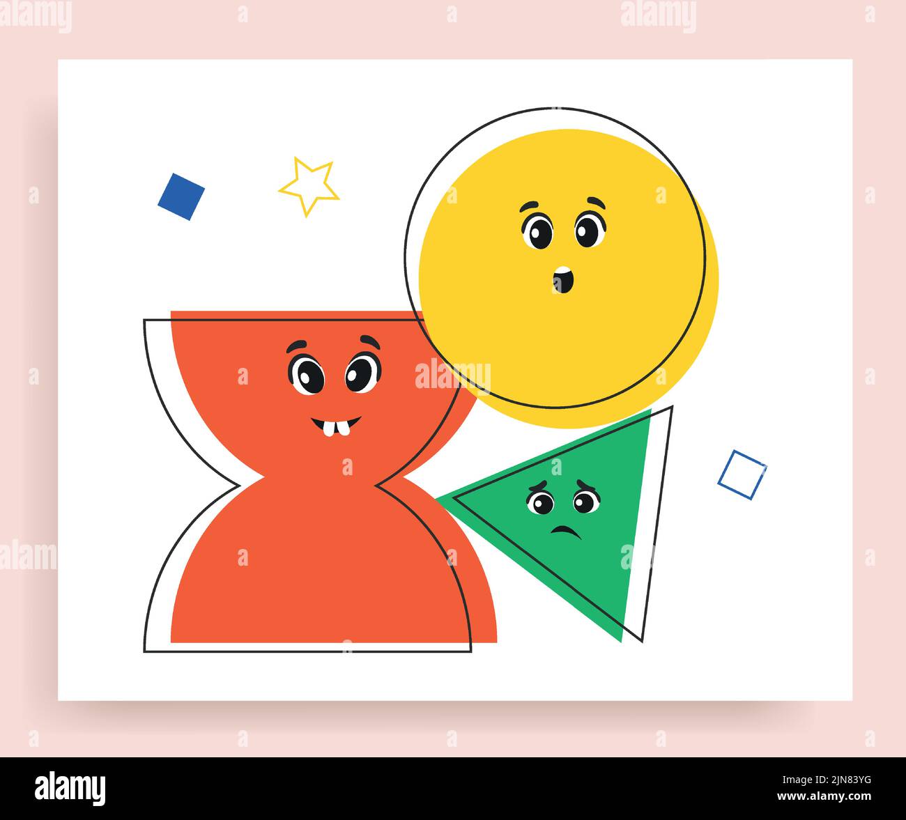 Funny geometric shapes Stock Vector Image & Art - Alamy