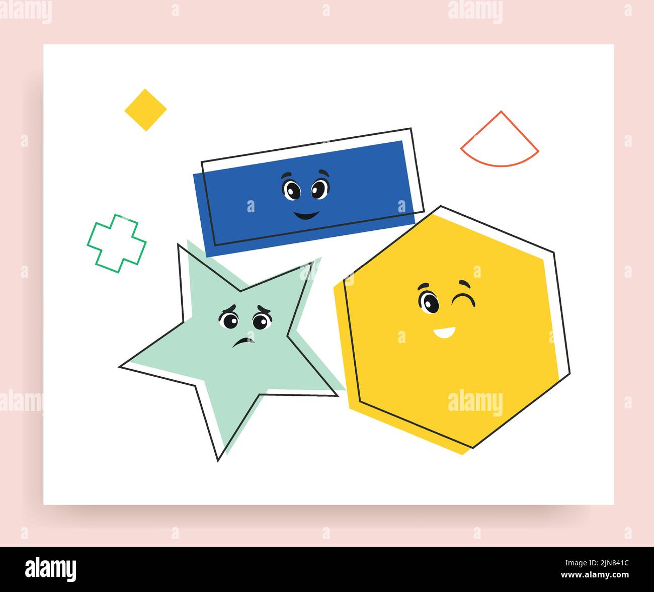 Funny geometric shapes Stock Vector Image & Art - Alamy