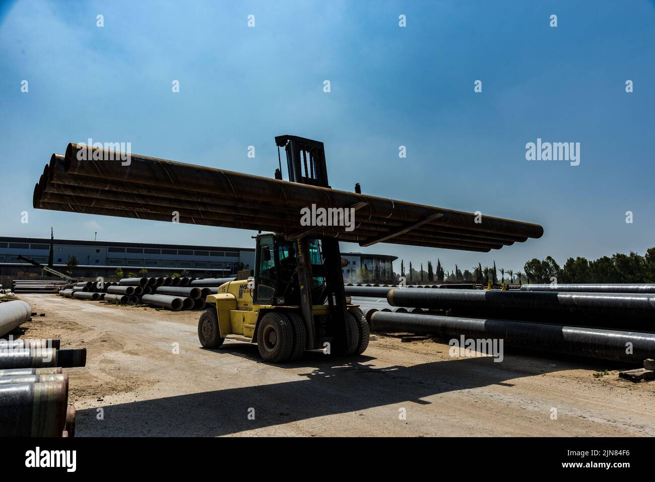 Pipe manufacturing plant Stock Photo - Alamy