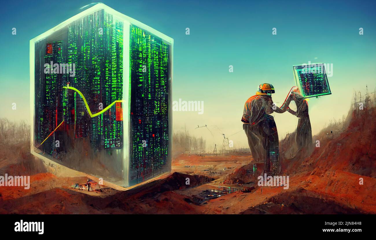 Data mining, conceptual illustration Stock Photo - Alamy