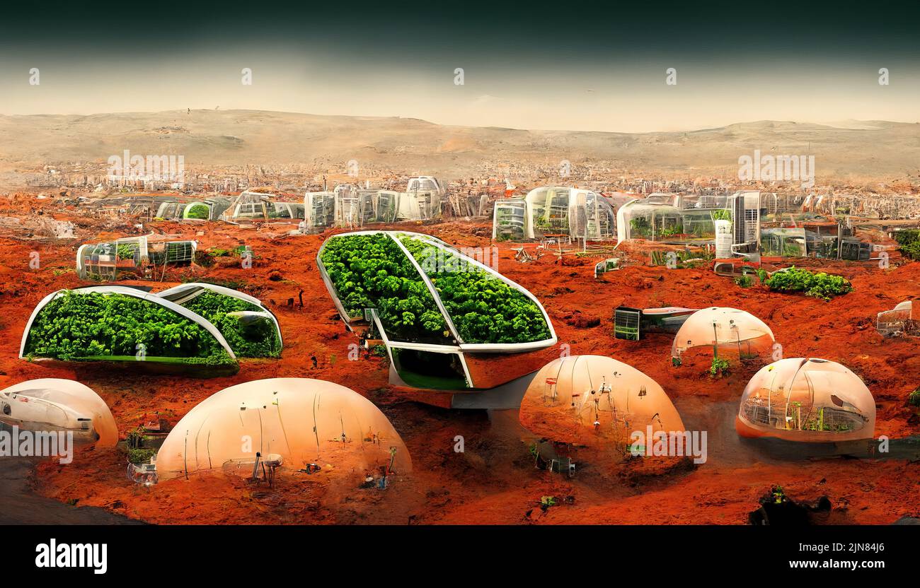 Mars terraforming, conceptual illustration Stock Photo - Alamy