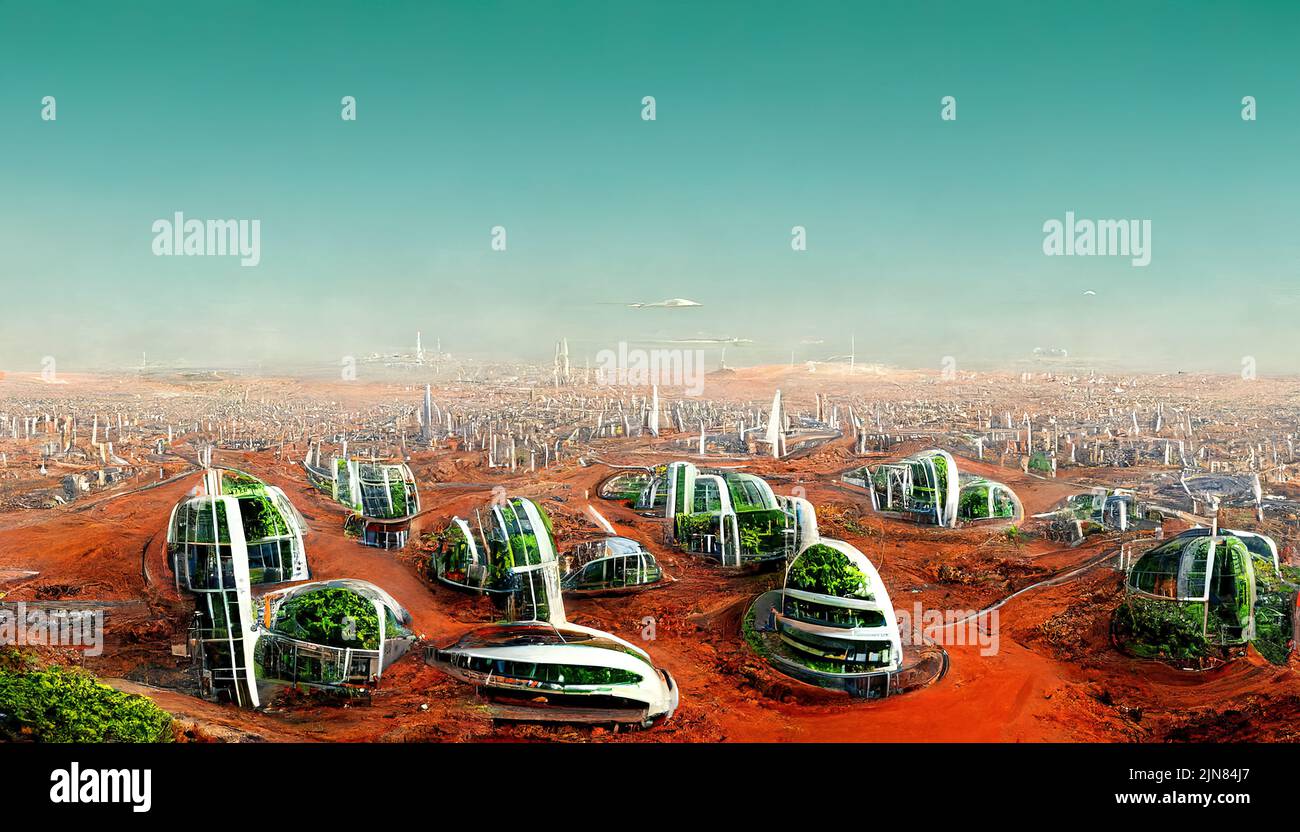 Mars terraforming, conceptual illustration Stock Photo - Alamy