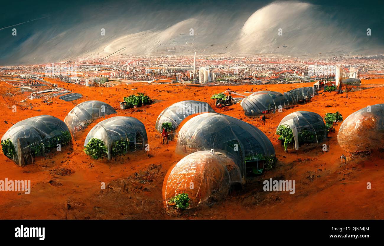 Mars terraforming, conceptual illustration Stock Photo - Alamy
