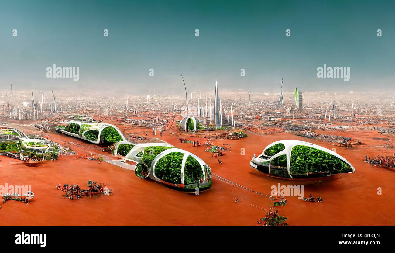 Mars terraforming, conceptual illustration Stock Photo - Alamy