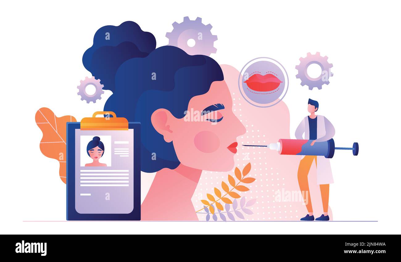 Lip filler concept Stock Vector Image & Art - Alamy