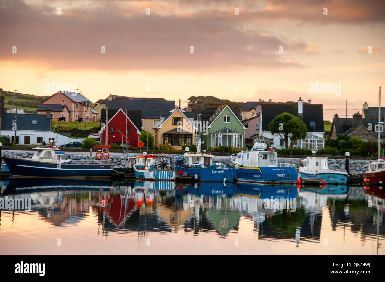 Dingle Harbor on the Dingle Peninsula in Dingle, Ireland Stock Photo ...