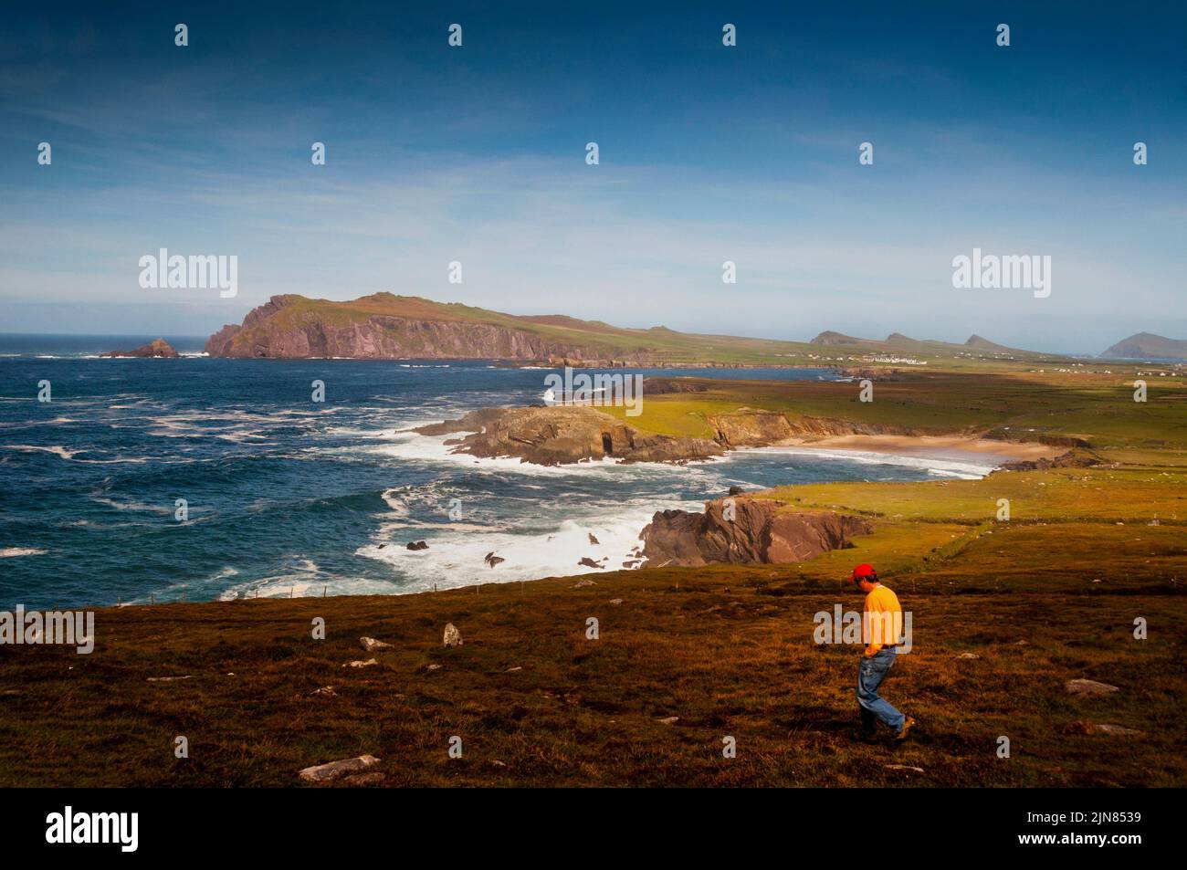 Dunmore Head promontory and most western point of Ireland on Dingle ...