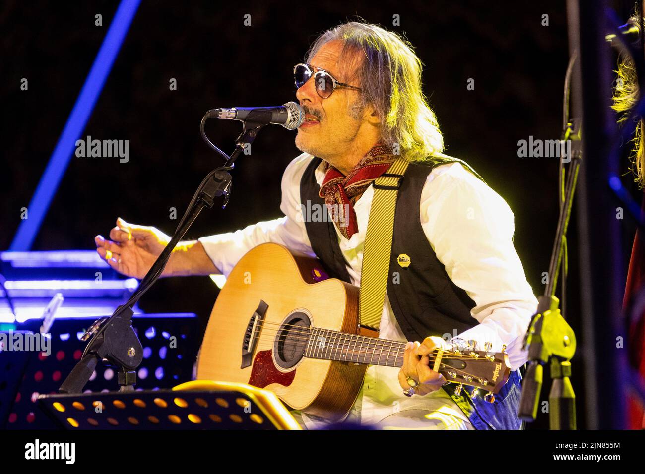Marina Di Altidona, Italy. 09th Aug, 2022. Marco Ferradini, best known ...
