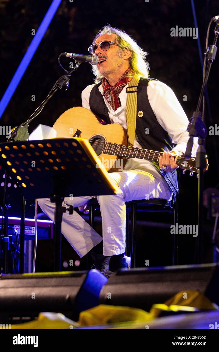Marina Di Altidona, Italy. 09th Aug, 2022. Marco Ferradini, best known ...